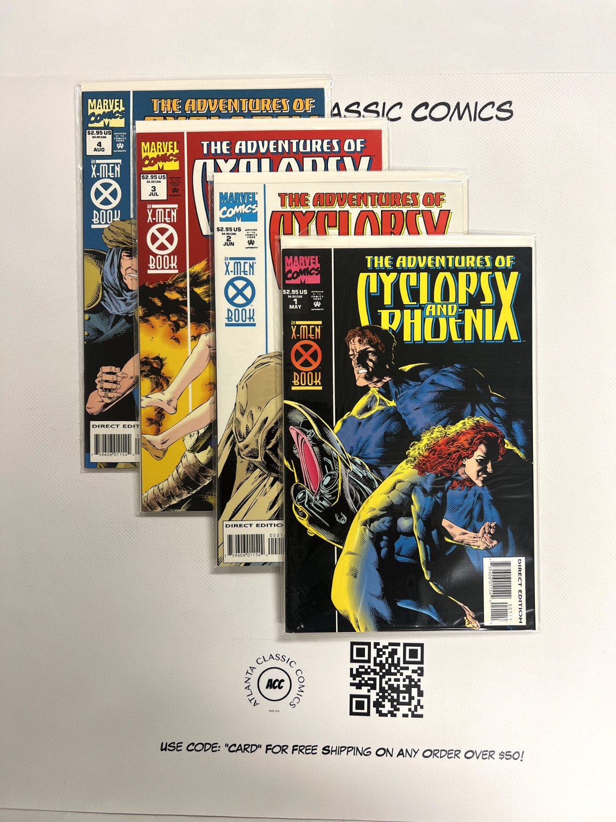 4 The Adventures of Cyclops & Phoenix Marvel Comic Books#1 2 3 4 X-Men ...