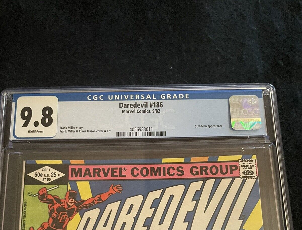 Daredevil #186 CGC 9.8 (1982) Frank Miller - Stilt-Man Appearance ...
