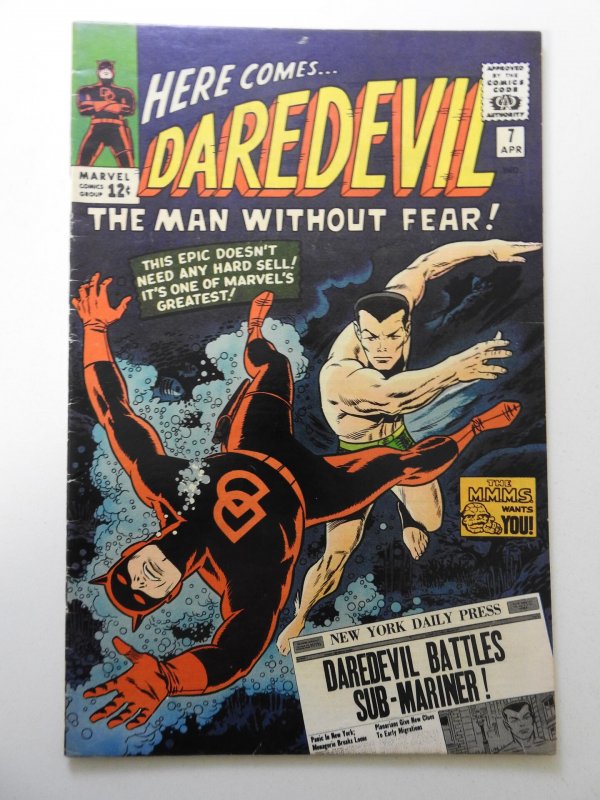 Daredevil #7 (1965) FN-! 1st app of DD's red costume! ink interior back ...