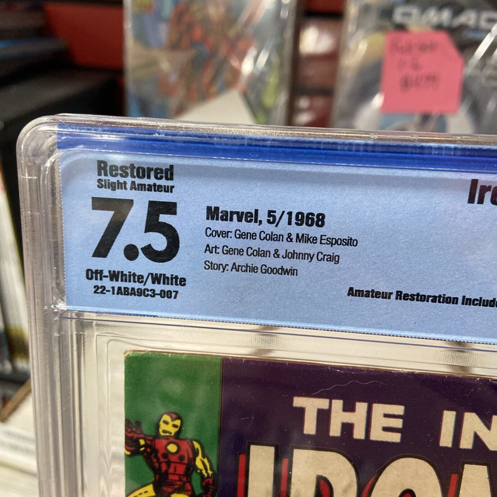 Iron Man #1 CBCS 7.5 RESTORED! Marvel 1968 SILVER AGE KEY! | Comic ...