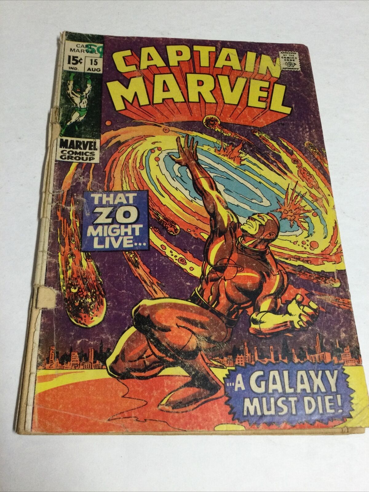 Captain Marvel 15 Gd Good 2.0 Cover Detached Marvel Comics | Comic ...