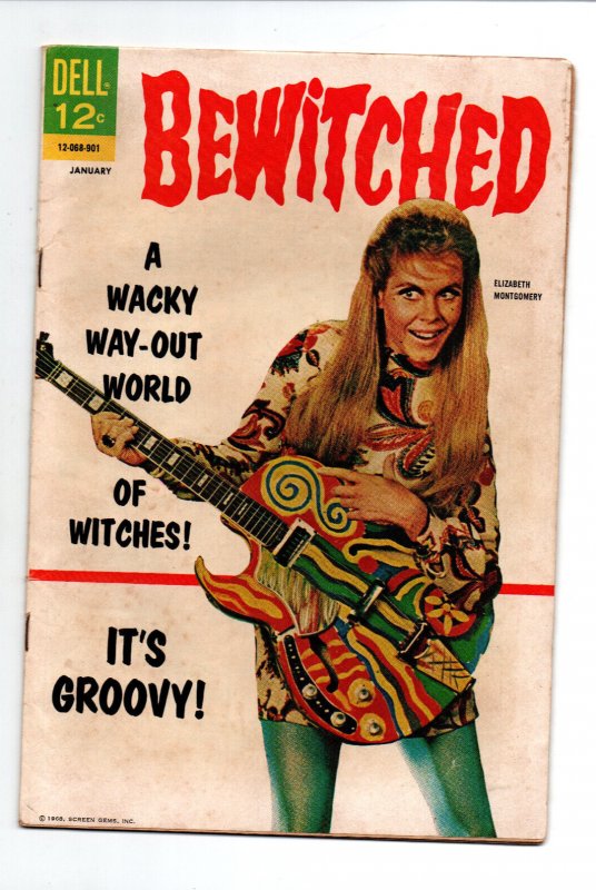 Bewitched #13 - Elizabeth Montgomery photo cover - Dell - 1969 - VG ...