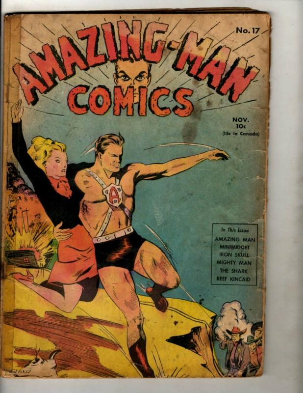 Amazing-Man Comics # 17 Golden Age Comic Book 1940 Centaur Glanz Cover ...