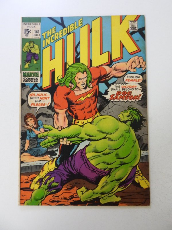 The Incredible Hulk #141 (1971) 1st appearance of Doc Samson FN+ ...