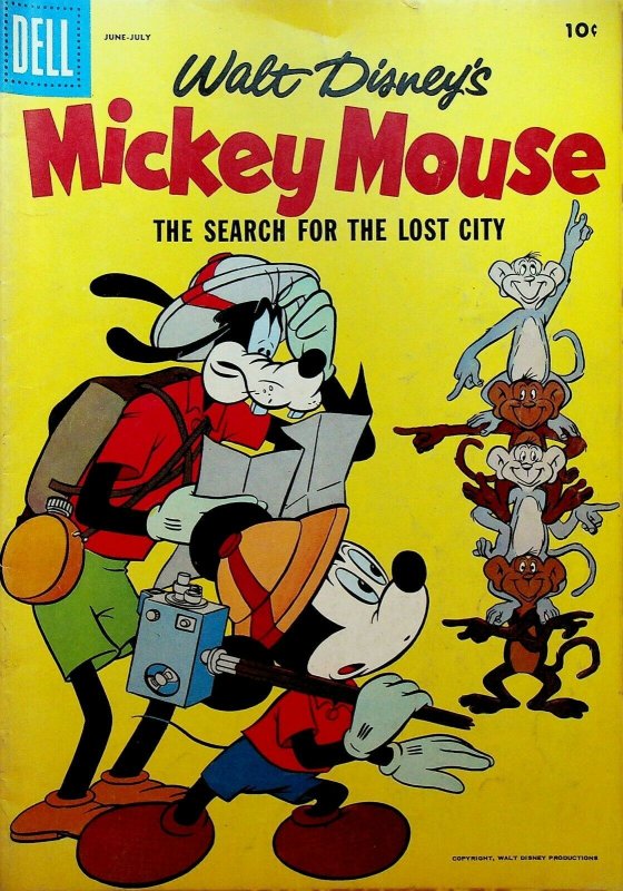Mickey Mouse 54 The Search for the Lost City Dell Comics Walt Disney ...