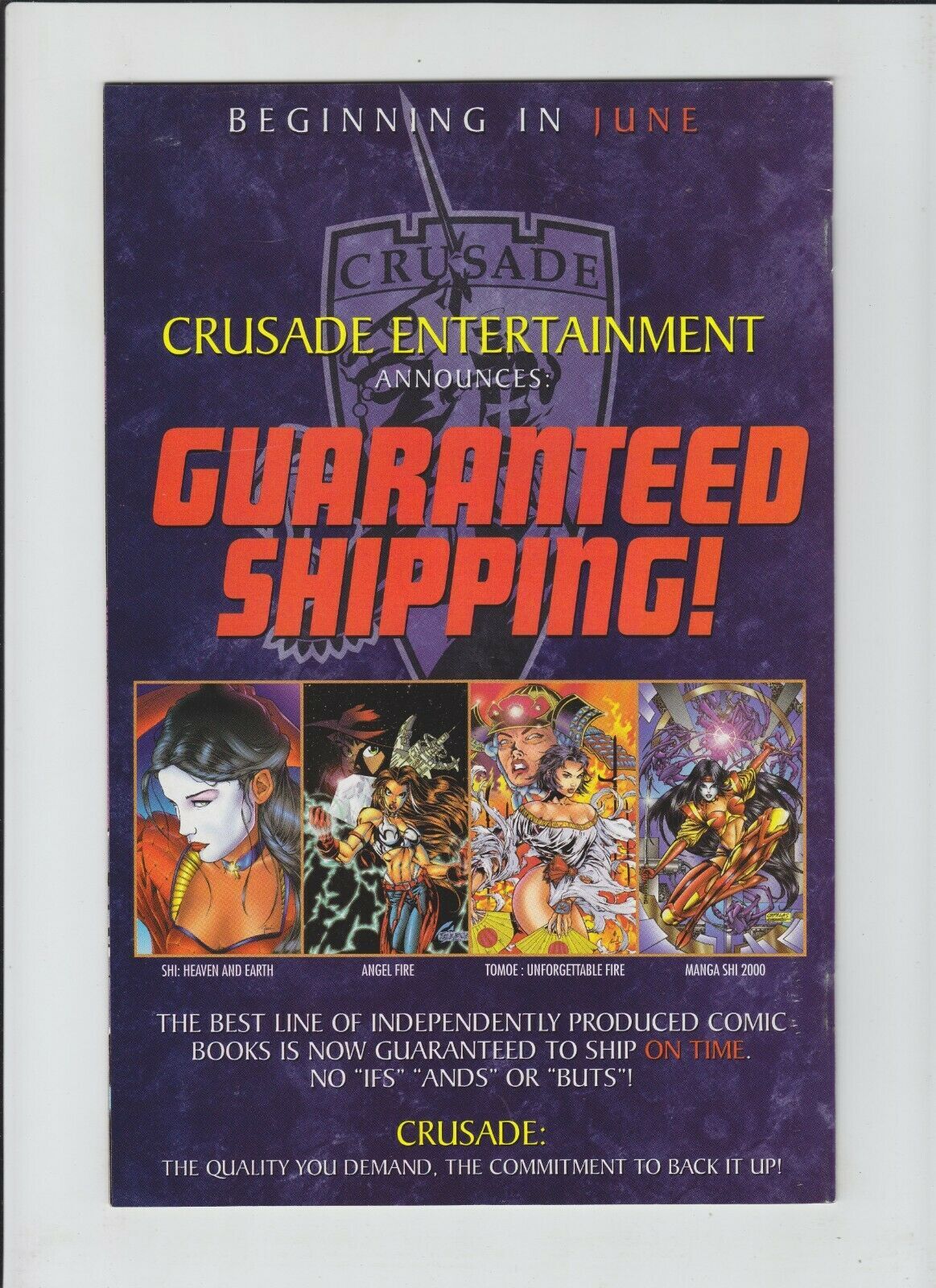 Tomoe: Unforgettable Fire #1 VF- signed Bill Tucci - Crusade Comics Shi ...