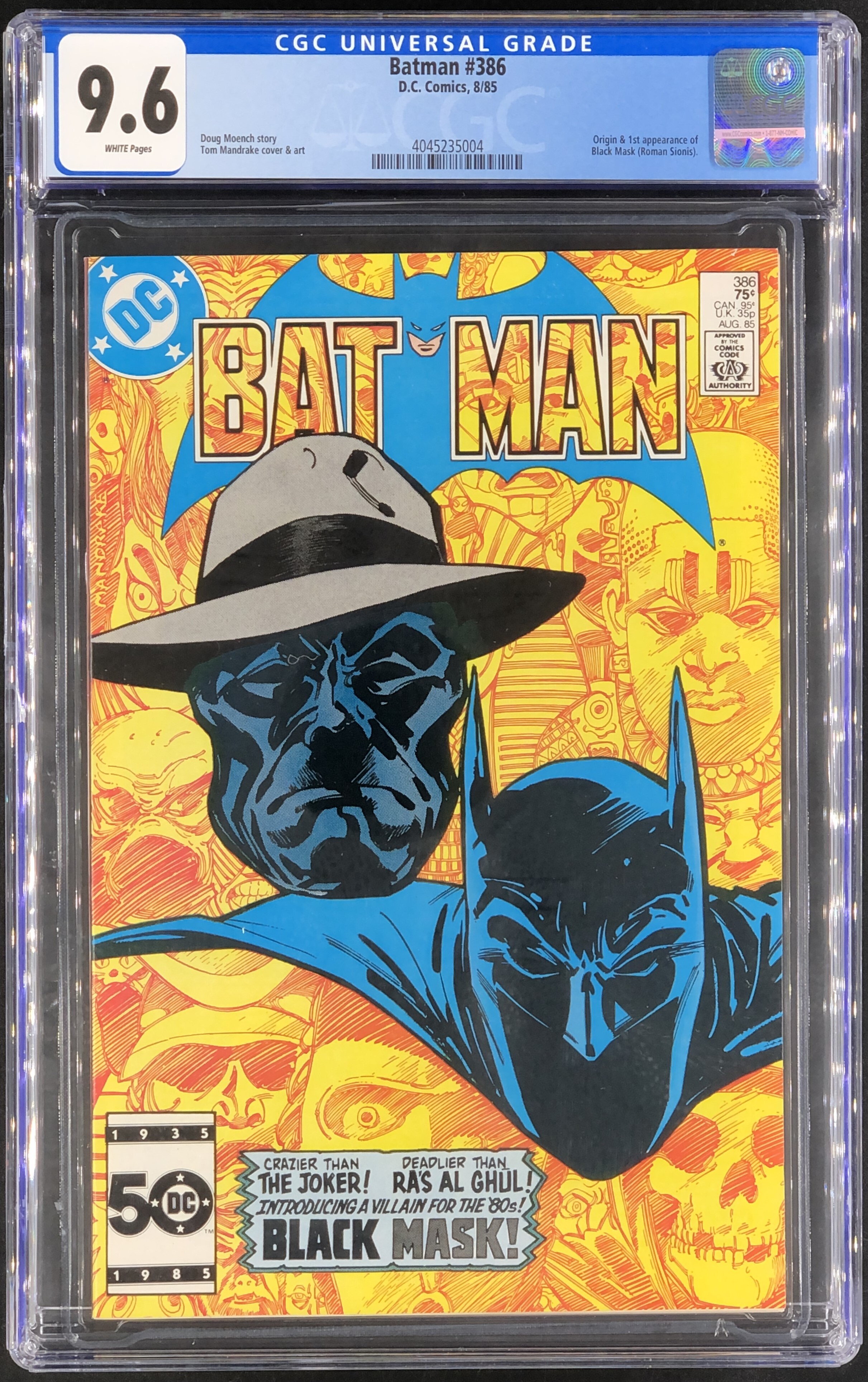 Batman #386 (1985) CGC 9.6 1st Appearance of Black Mask | Comic Books ...