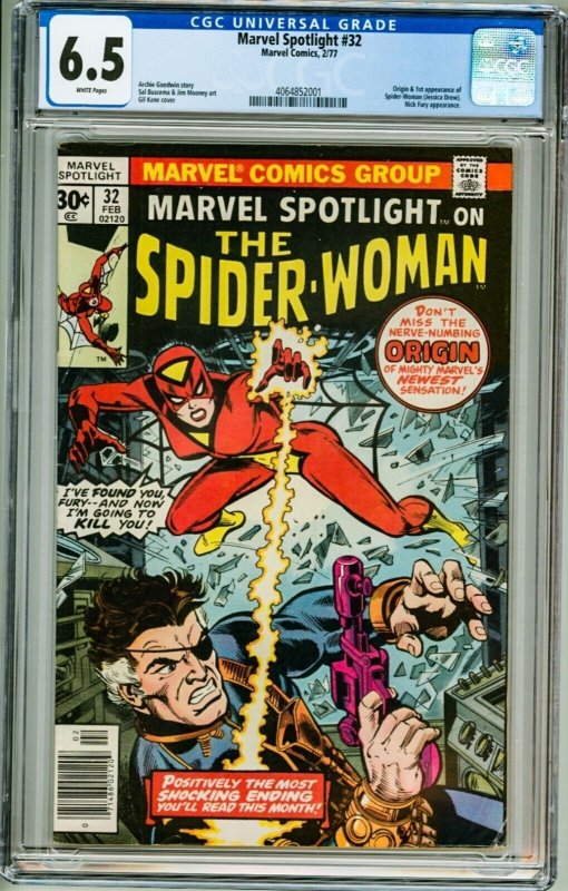 Marvel Spotlight On... #32 CGC 6.5 (1977) Origin & 1st app Spider-Woman ...