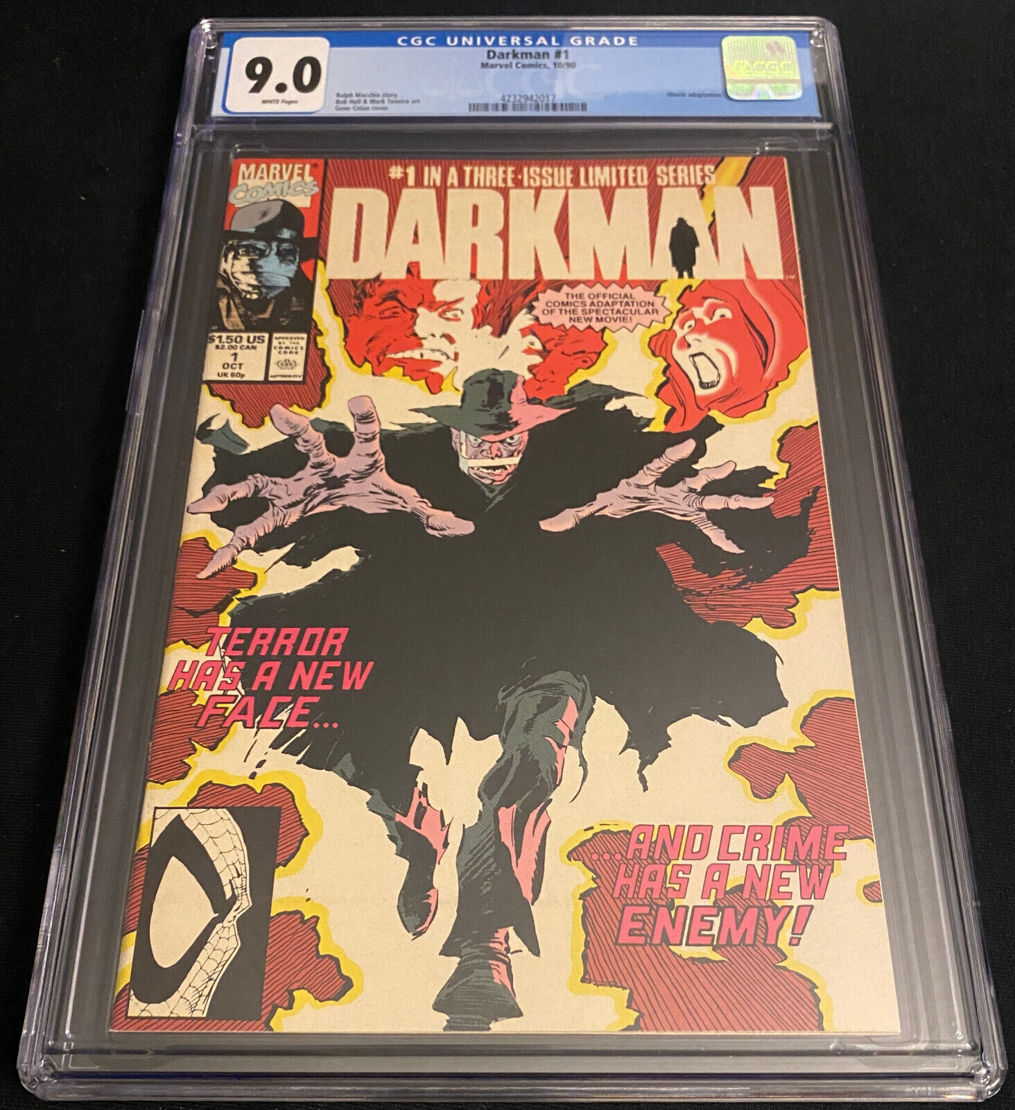 Marvel Comics Darkman #1 1st Series Sam Raimi White Pages 1990 CGC 9.0 ...