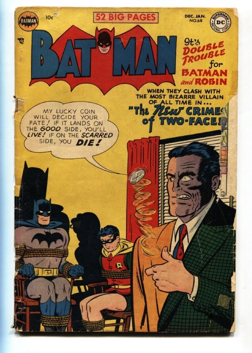 BATMAN #68-1952-TWO-FACE cover-Golden-Age comic book | Comic Books ...