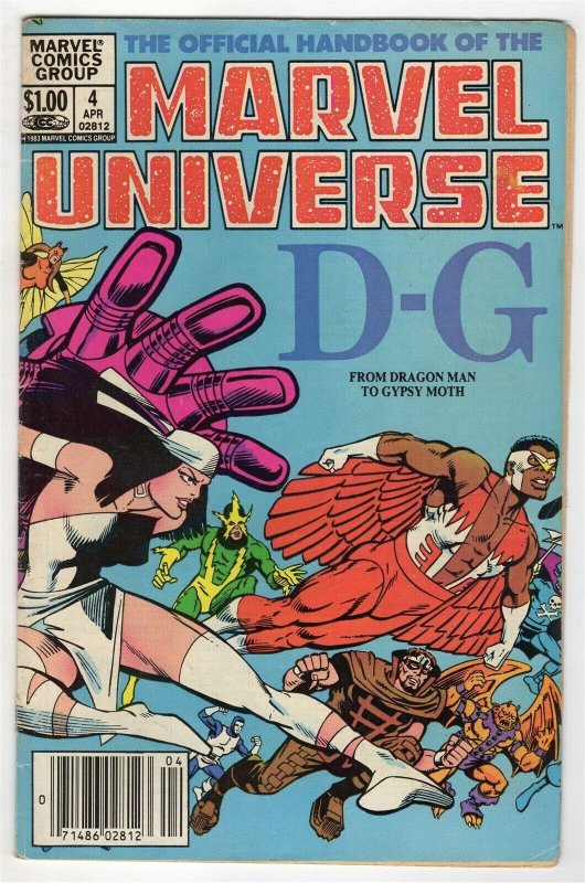Official Handbook of Marvel Universe #4 ORIGINAL Vintage 1986 Marvel ...