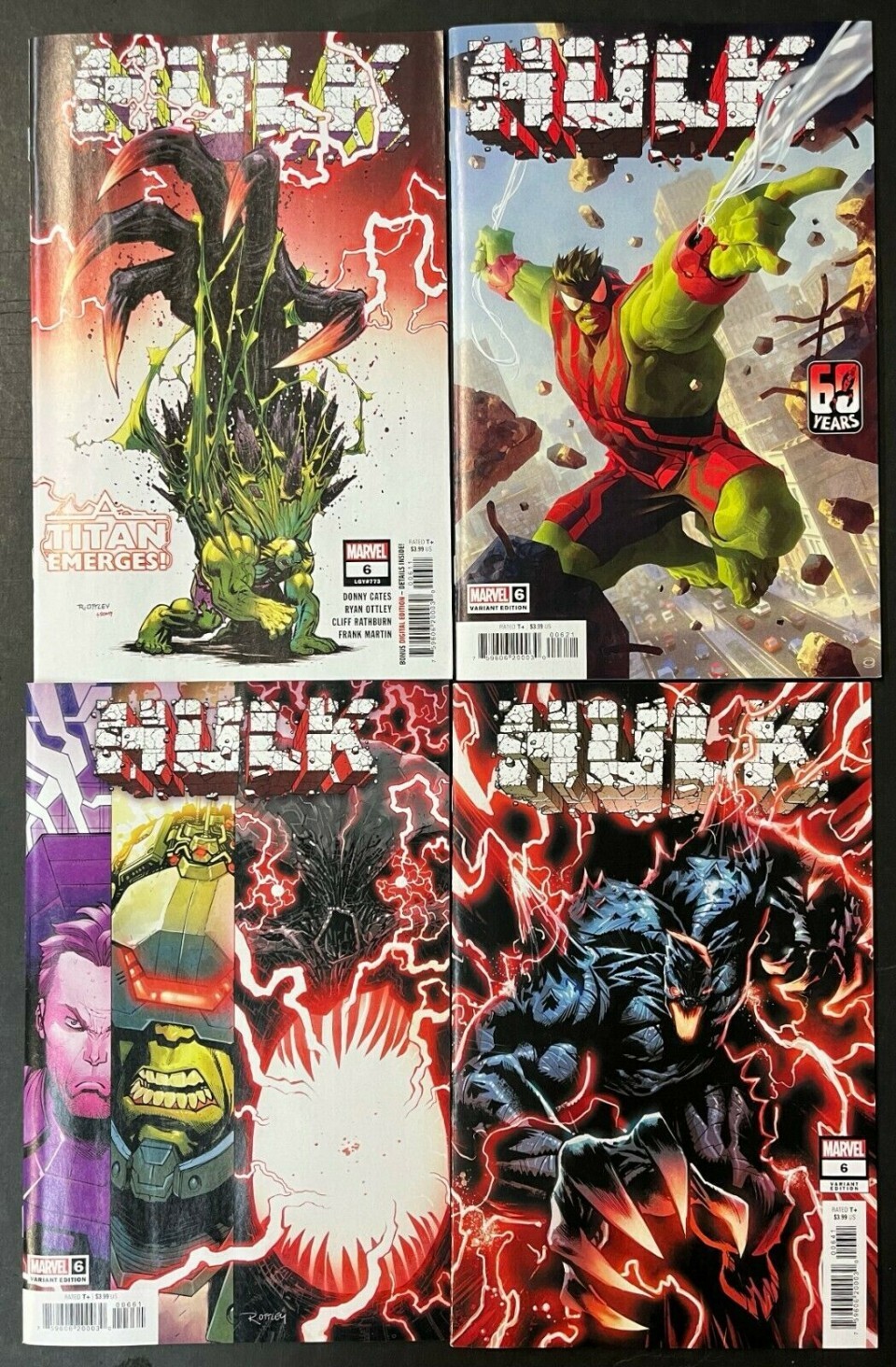 Hulk (2021) #6 NM Ottley Regular Geoff Shaw Spoiler Spider-Man Variant ...
