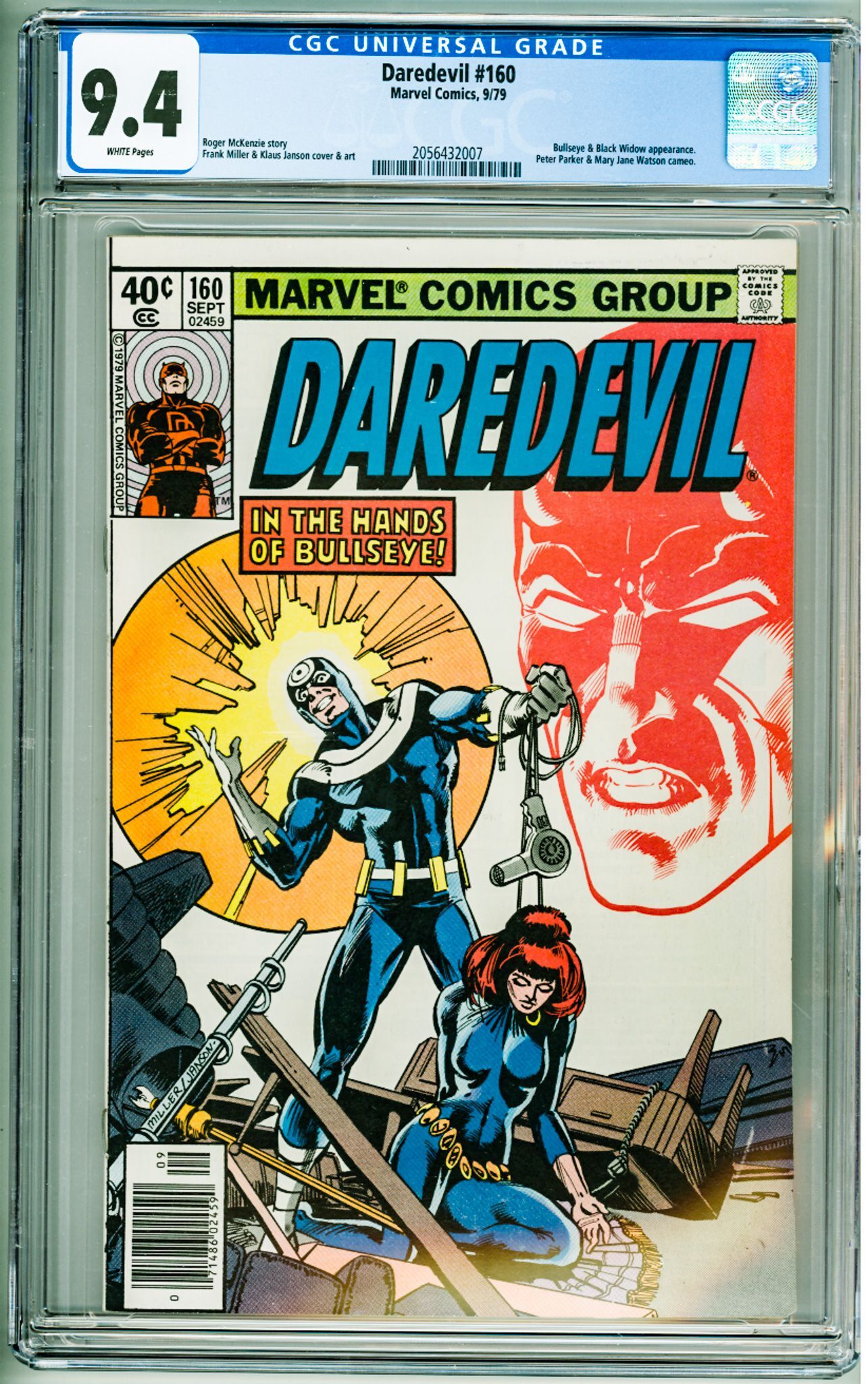 Daredevil #160 (1979) CGC 9.4! crack on right side of slab | Comic ...