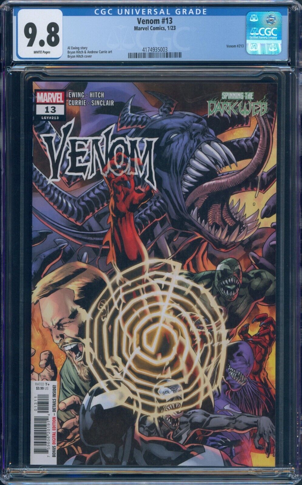Venom #13 CGC 9.8 Bryan Hitch Cover A Marvel 2022 Freshly Graded Slab ...