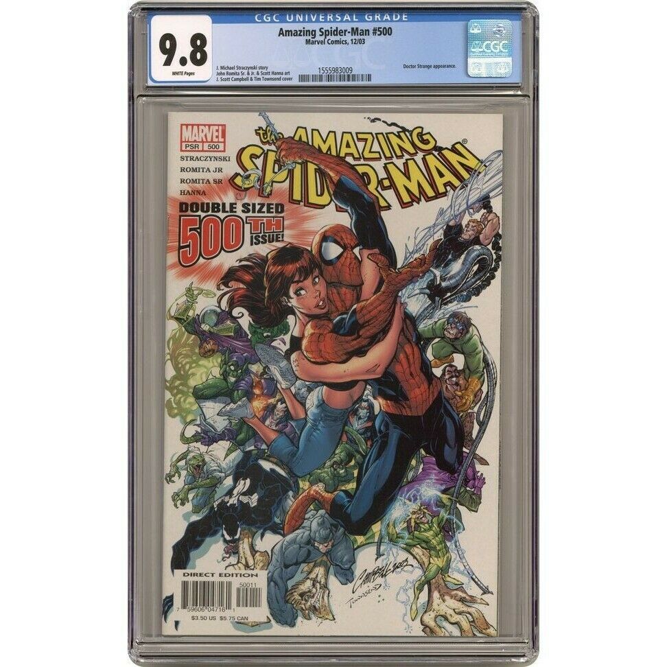 Amazing Spider-Man 500 Marvel 2003 CGC 9.8 J Scott Campbell Doctor ...