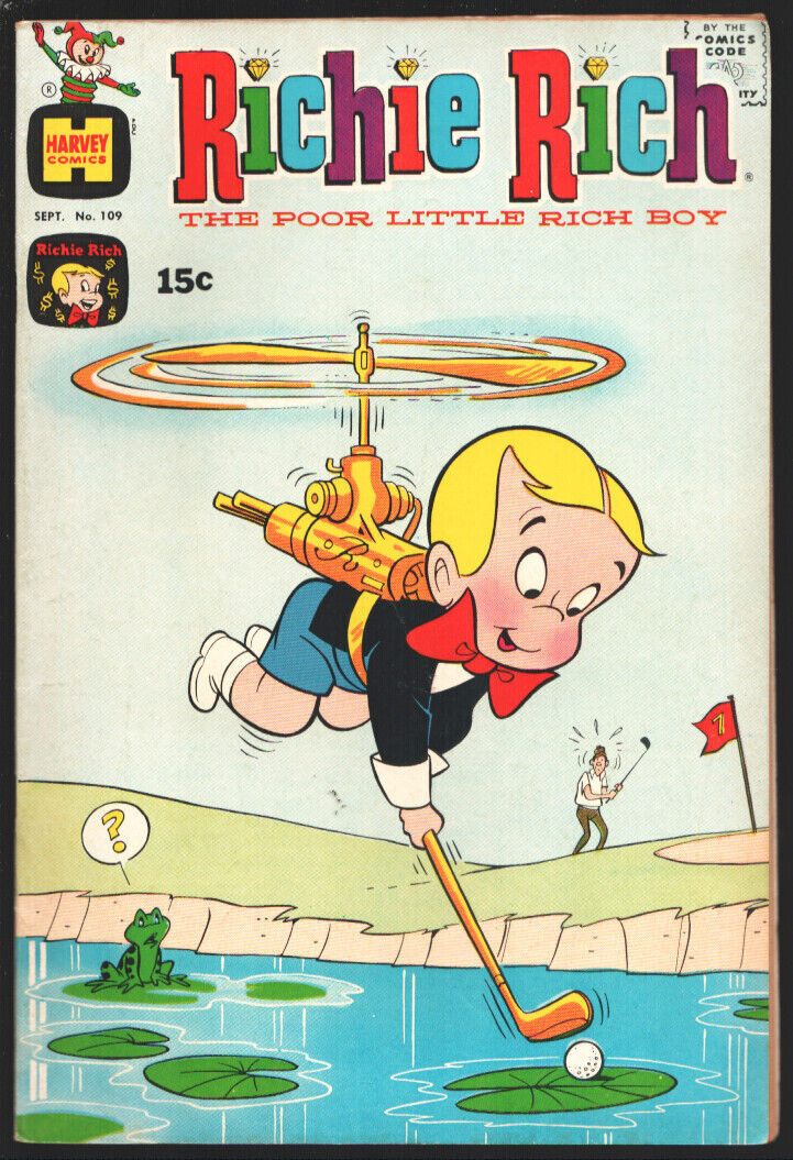 Richie Rich #109 1971-Golf cover-Little Dot & Little Lotta appear -High ...