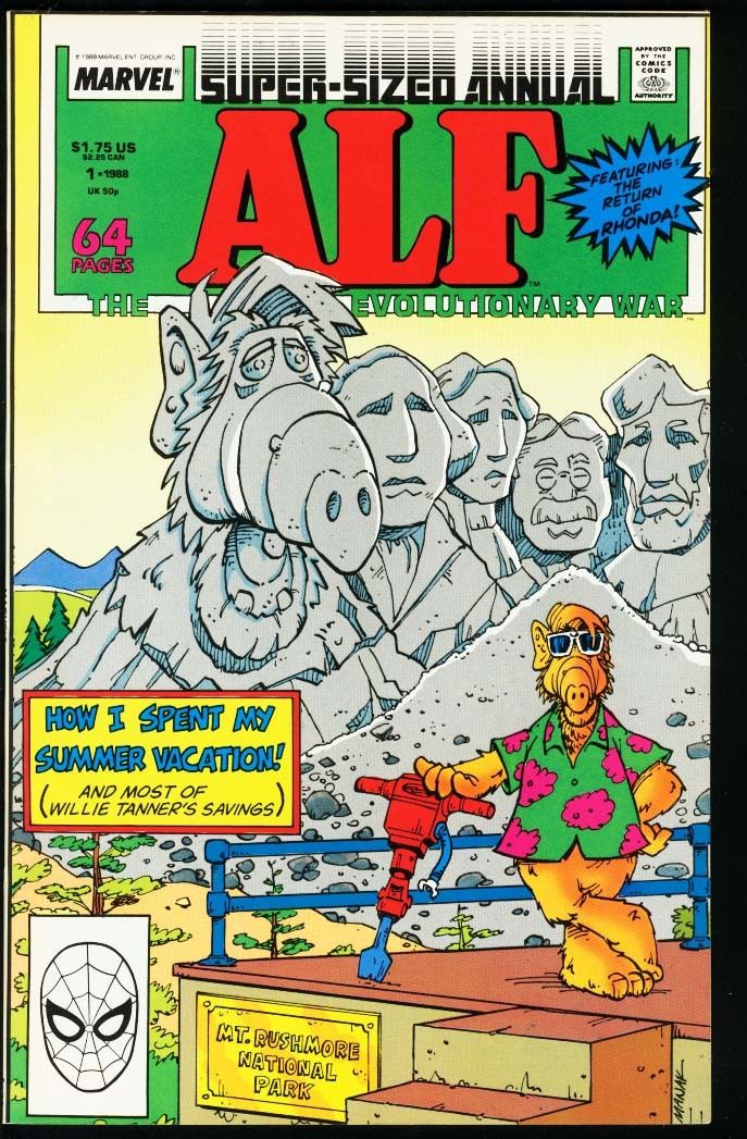 ALF Super-Sized Annual #1-1988-Mt. Rushmore Cover NM | Comic Books ...