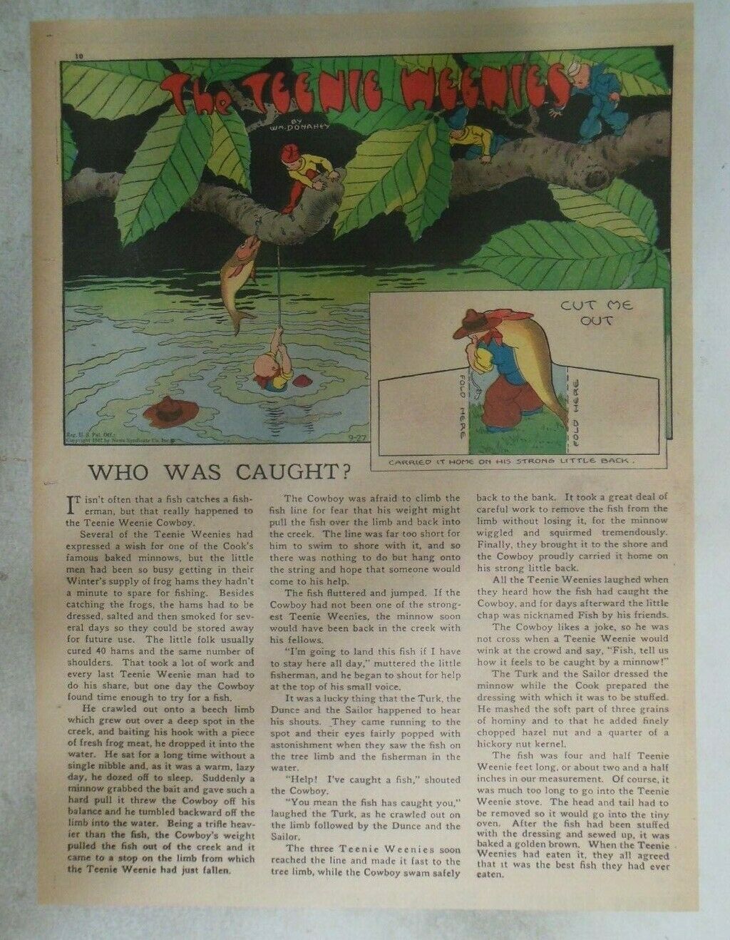 The Teenie Weenies Sunday by Wm. Donahey from 9/27/1942 Size: 11 x15 ...