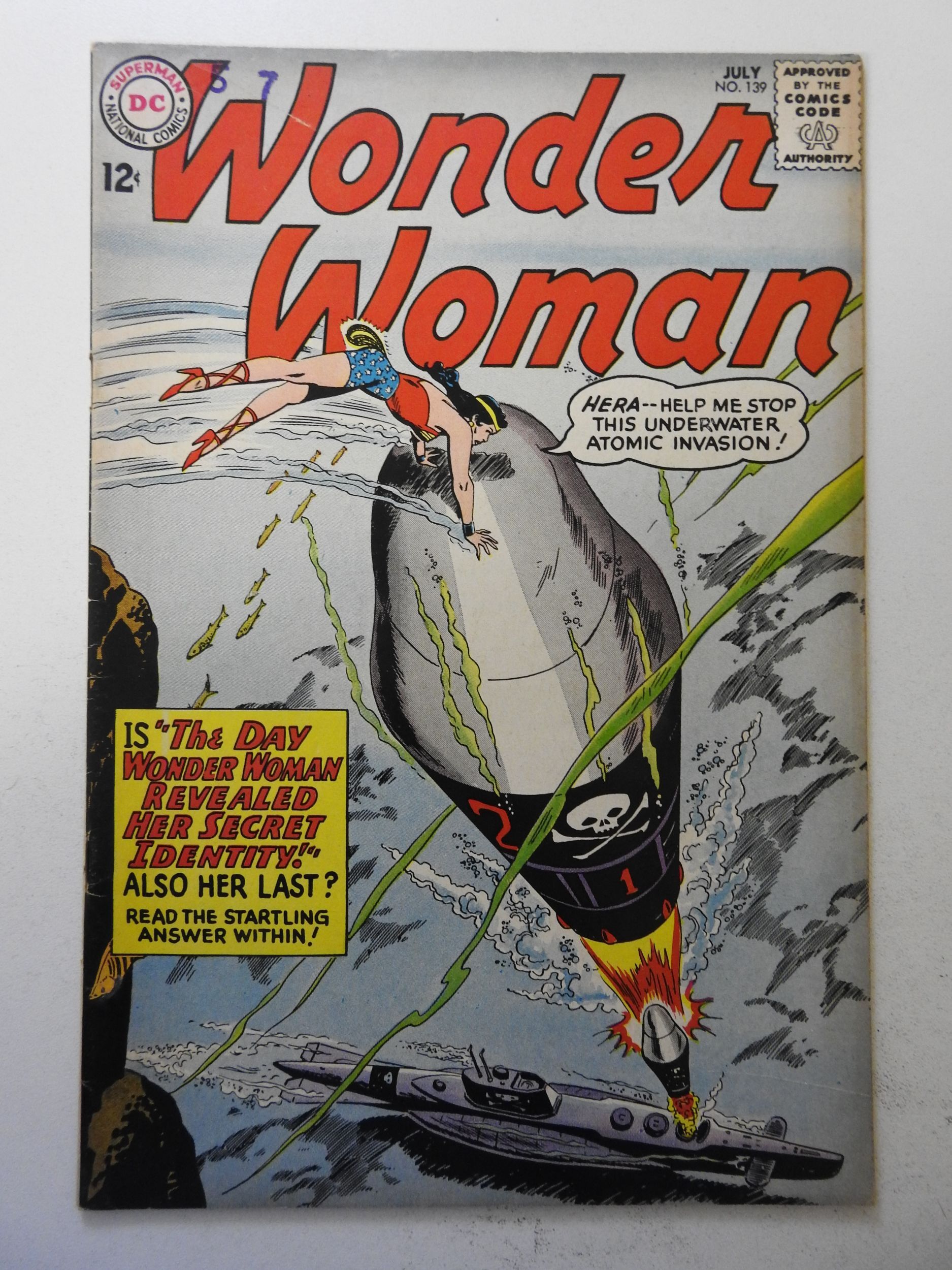 Wonder Woman #139 (1963) FN Condition! moisture stain, stamp fc | Comic ...