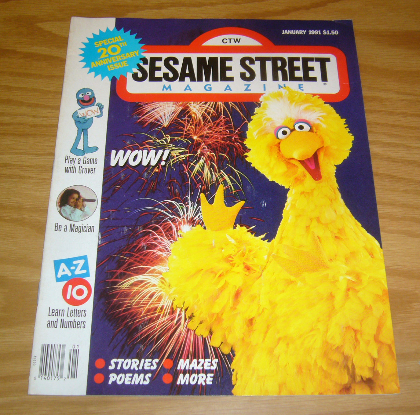 Sesame Street Magazine #201 VF january 1991 - big bird - fireworks ...