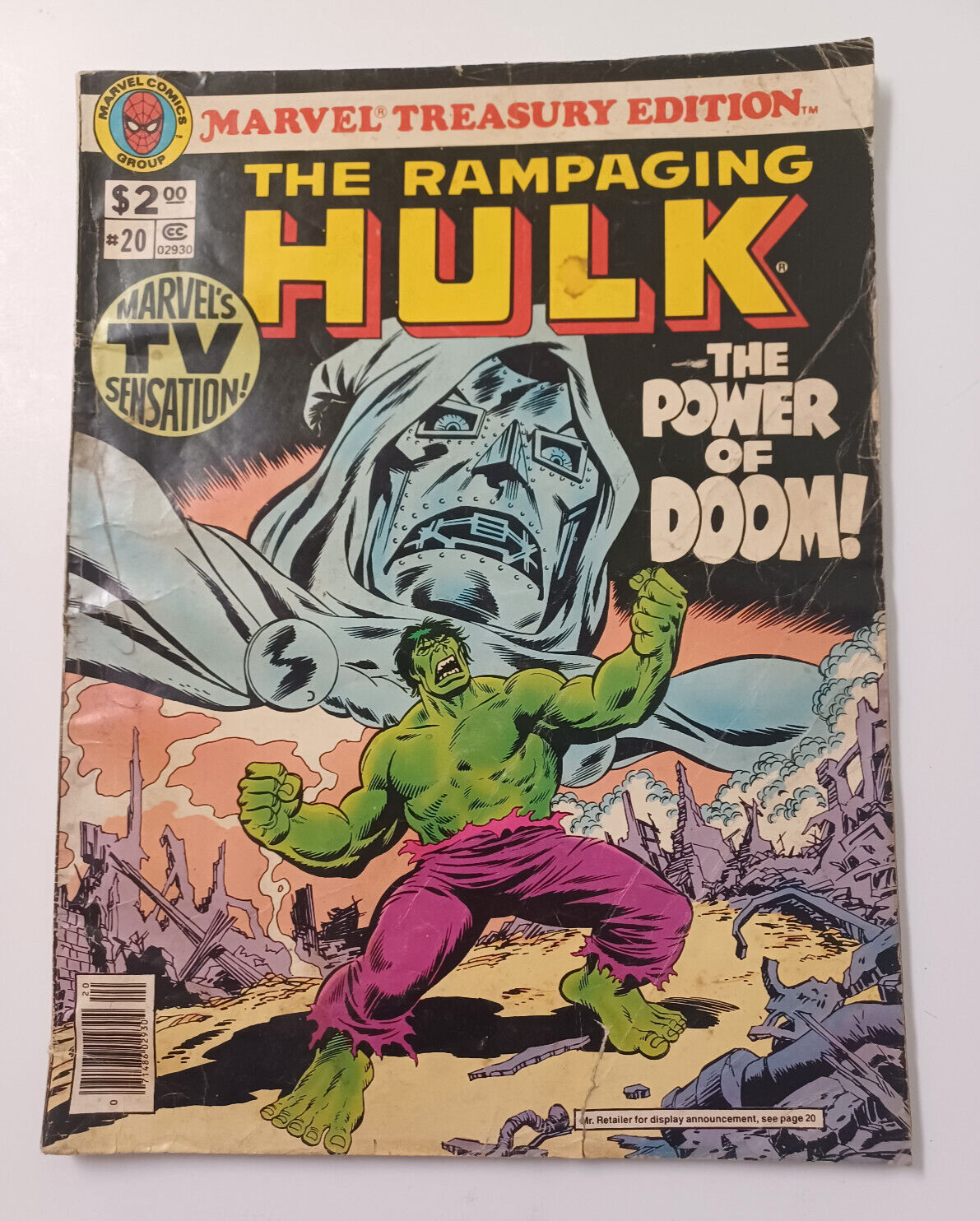 Hulk on the Rampage Marvel Treasury Edition #20 - 10x14" Oversized ...