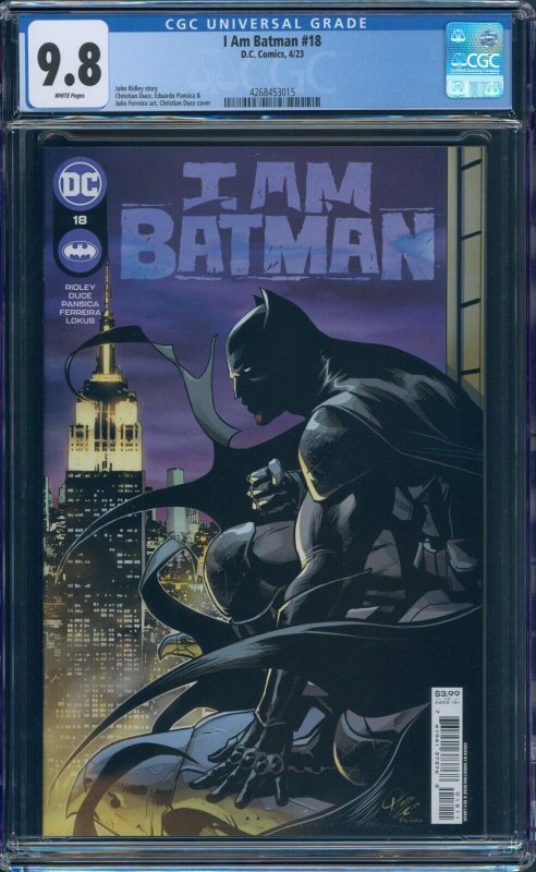 I Am Batman #18 CGC 9.8 White Pages Final Issue Duce Cover A DC Comics ...