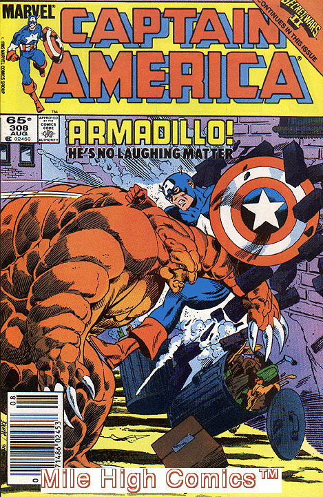 CAPTAIN AMERICA (1968 Series) (MARVEL) #308 NEWSSTAND Fine Comics Book ...