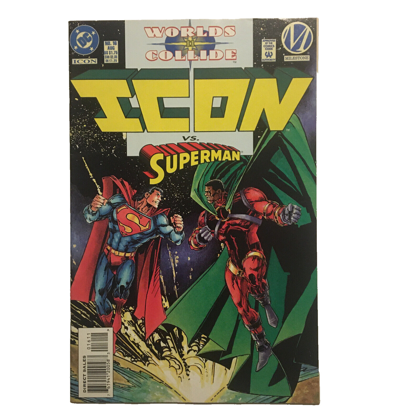 Icon #16 Superman DC Milestone Crossover Dwayne McDuffie 1994 DC Comics ...
