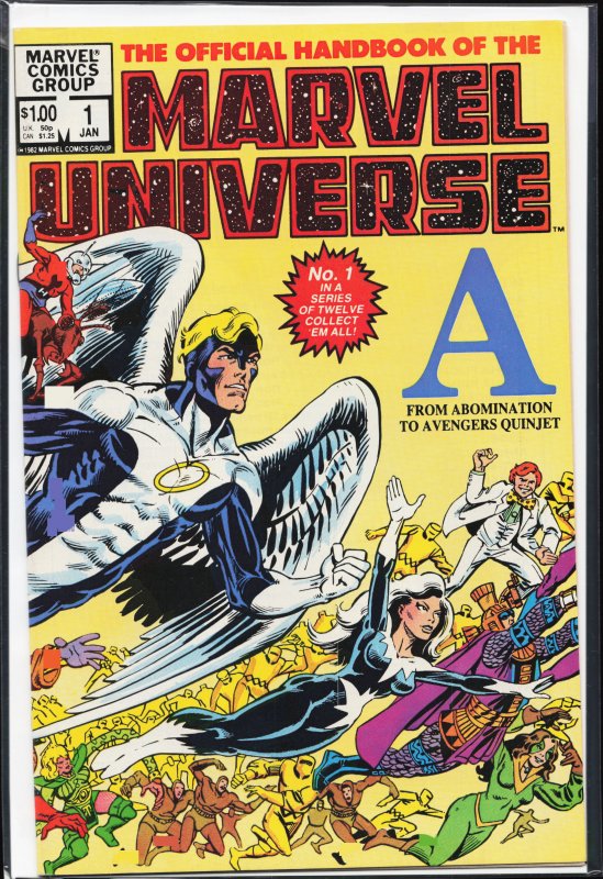 The Official Handbook of the Marvel Universe #1 (1983) Angel | Comic ...