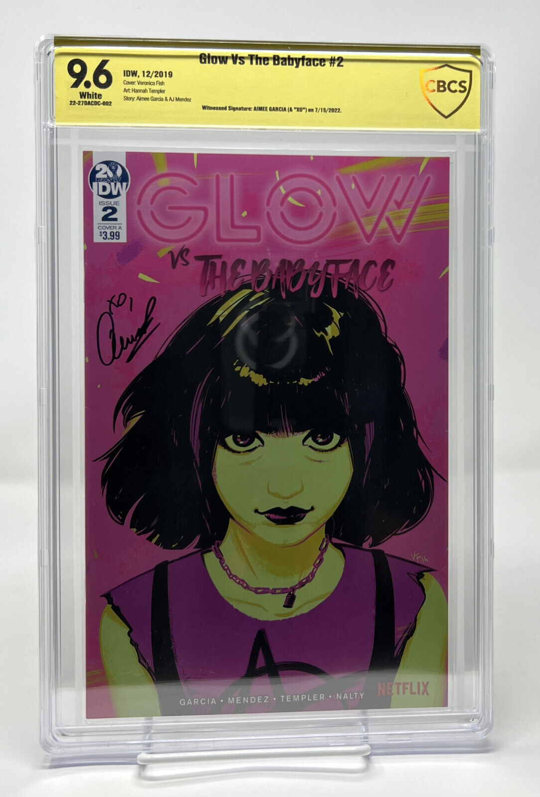 GLOW VERSE THE BABYFACE #2 Signed by Aimee Garcia 9.6 | Comic Books ...