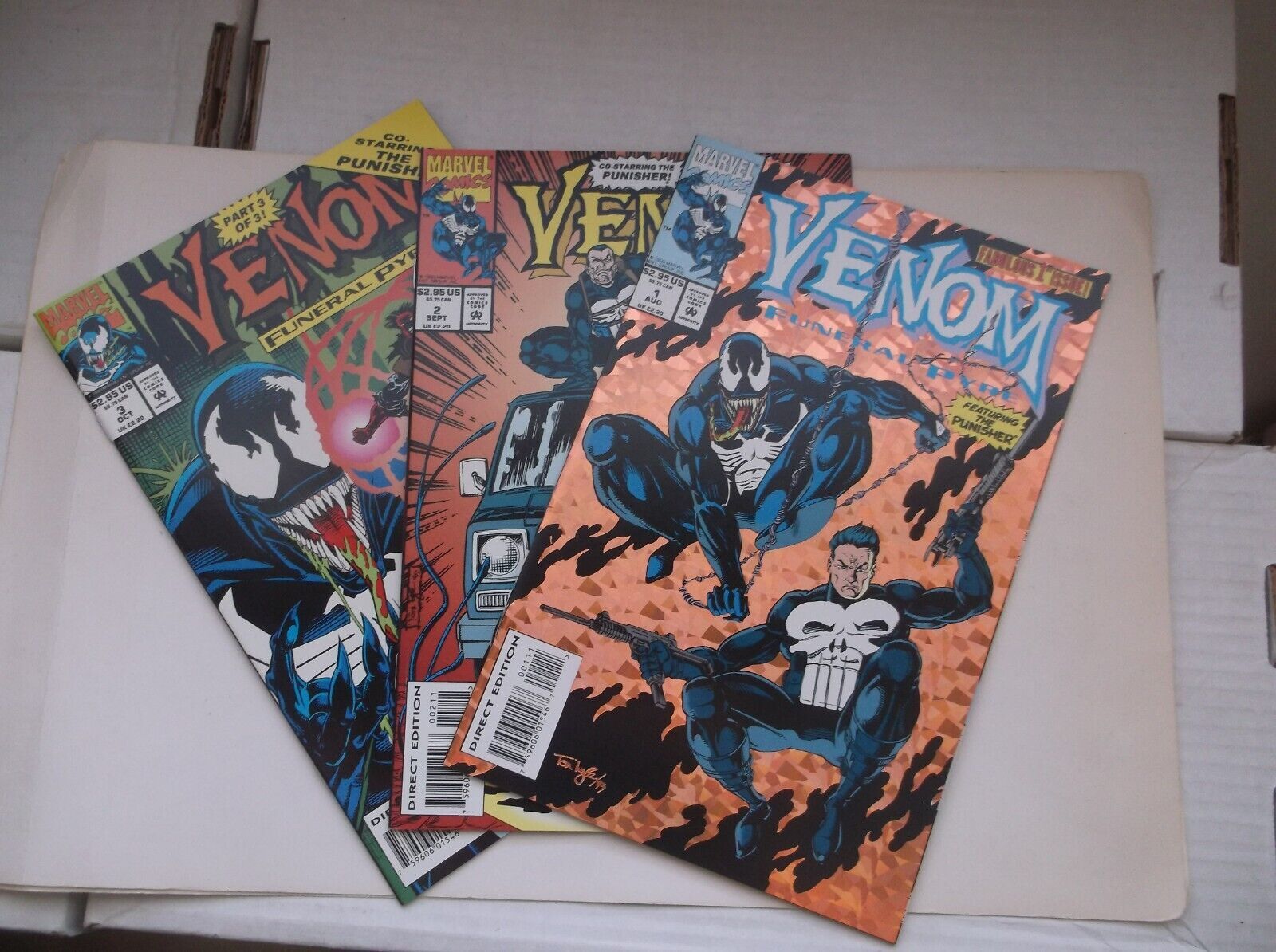 Marvel: Venom: Funeral Pyre #1 – 3, Complete Set, 3rd Movie, Hot, 1993 ...