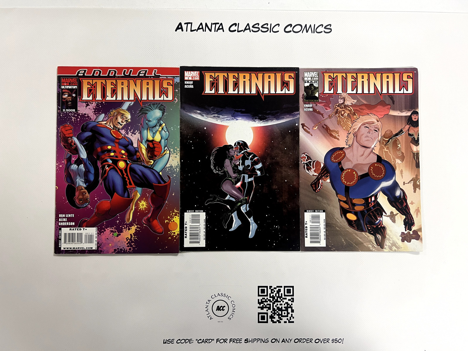 3 Eternals Marvel Comic Books #1 2 1 Hulk Avengers Spiderman X-Men 70 ...