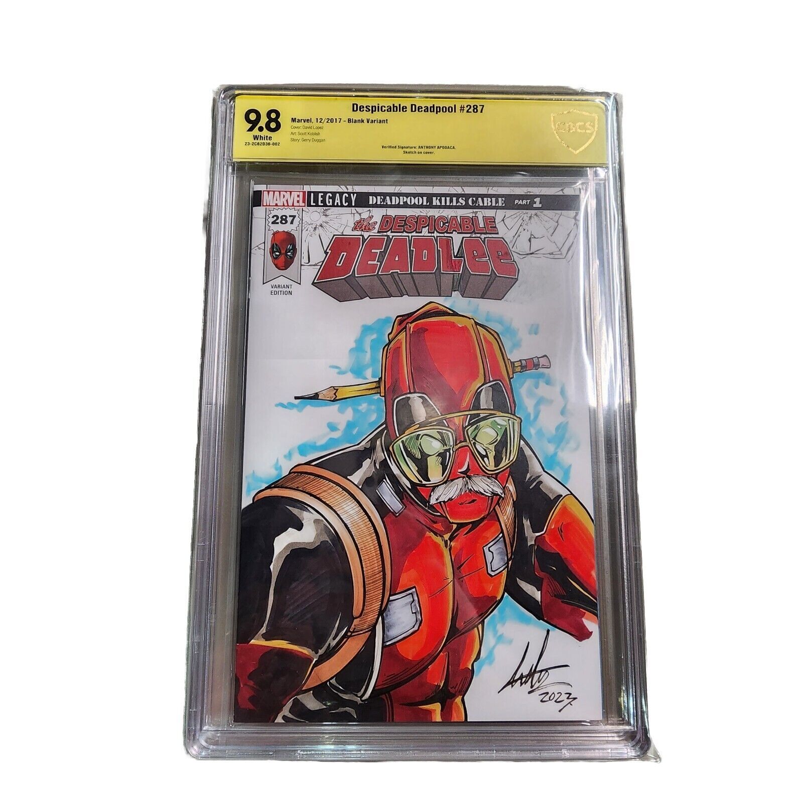 Despicable Deadpool Customer Original Art Stan Lee Pool Anthony Apodaca ...