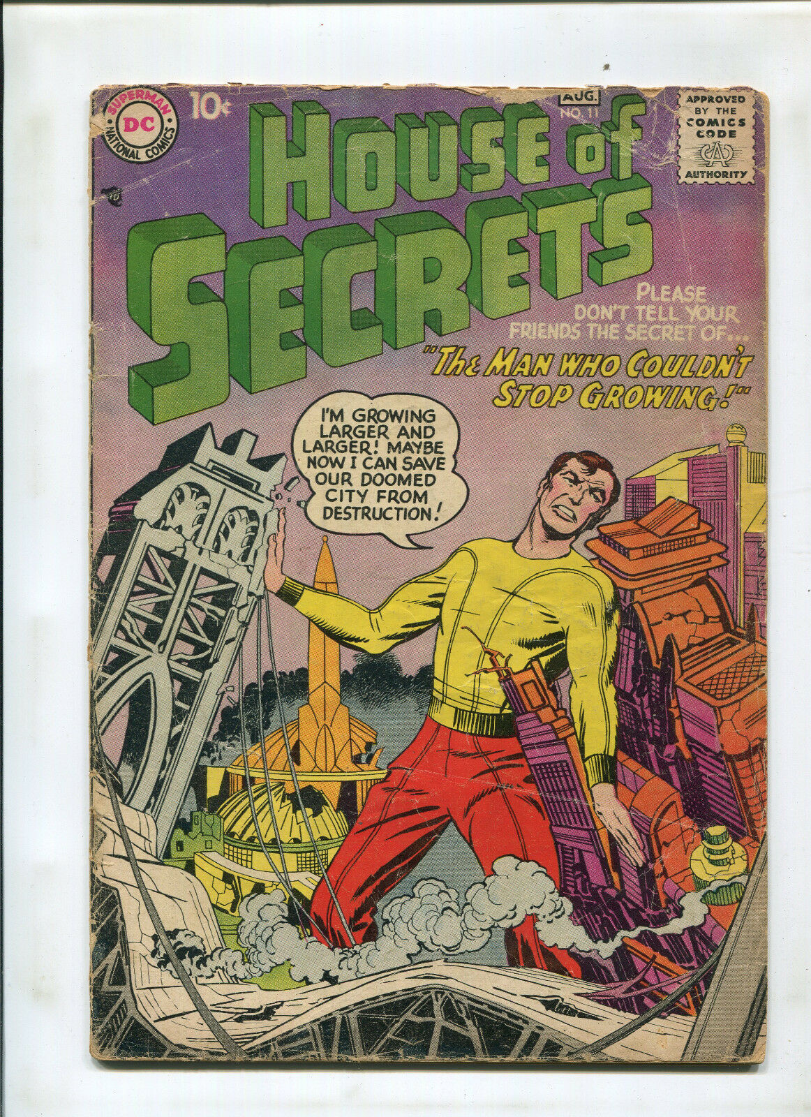 House of Secrets #11 (4.0) the MAN WHO Could'nt Stop Growing! | Comic ...