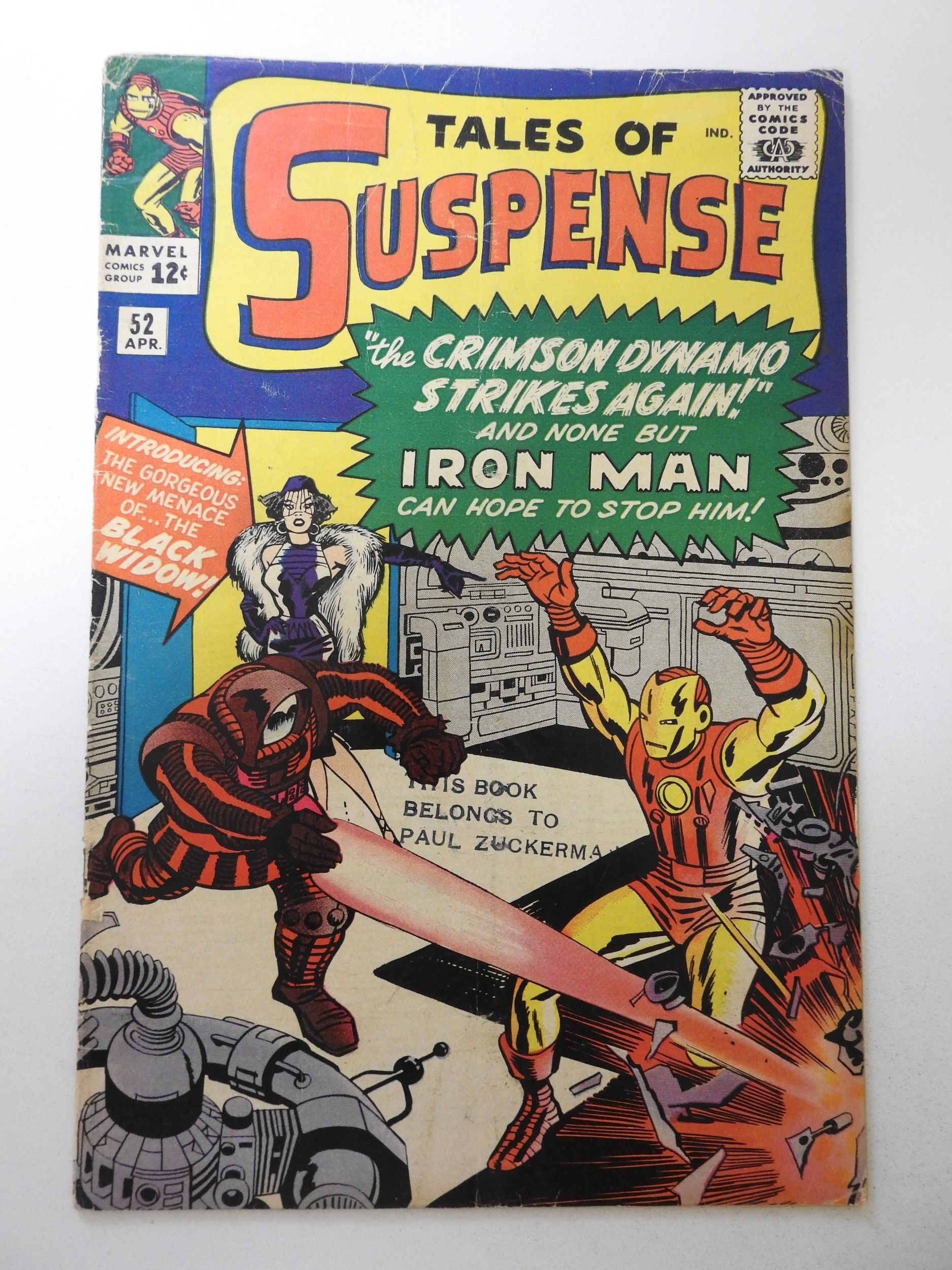 Tales of Suspense #52 (1964) VG- Condition 1st App of Black Widow ...