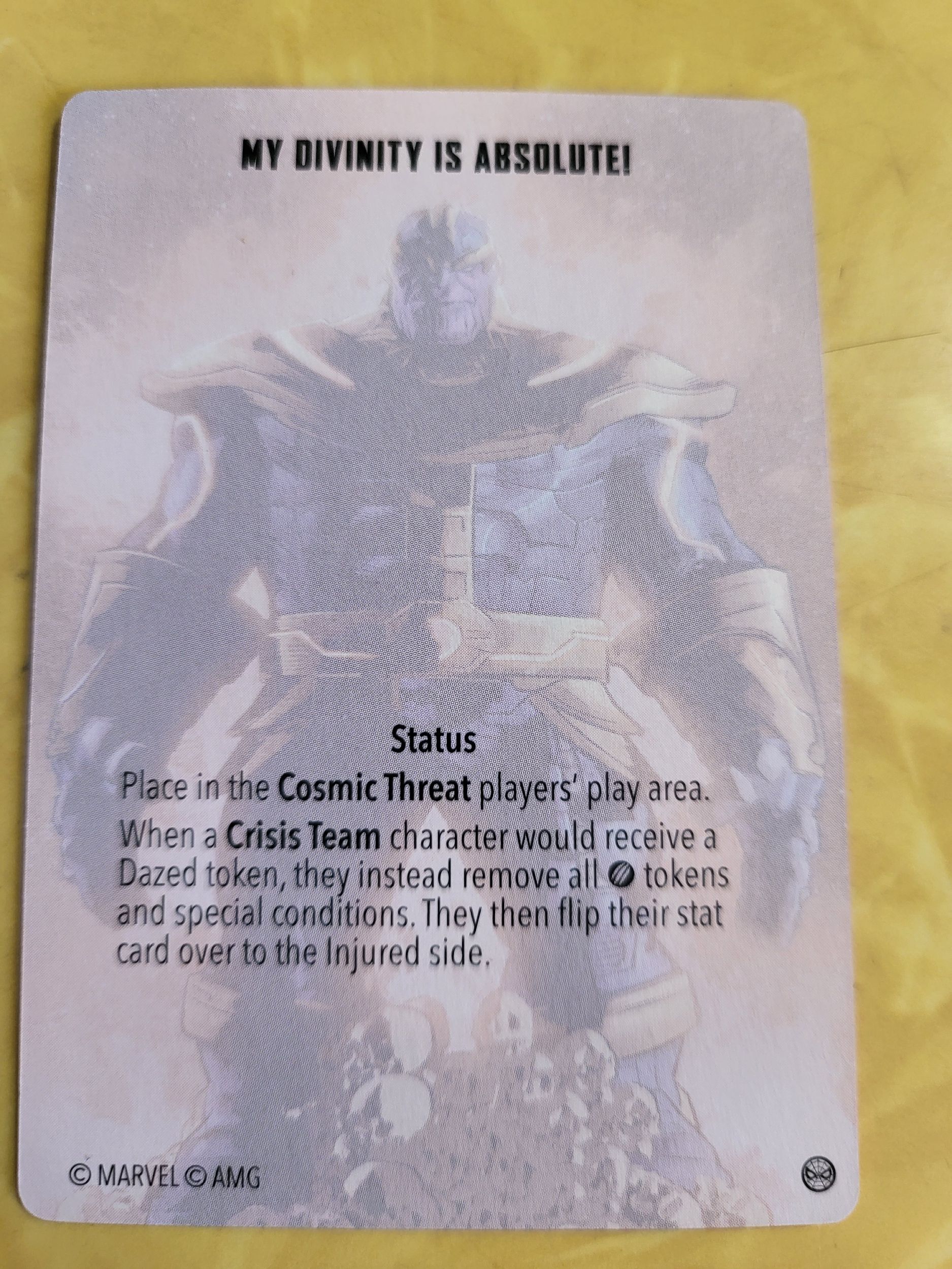 Marvel Crisis Protocol Game Card - My Divinity is Absolute | Comic ...