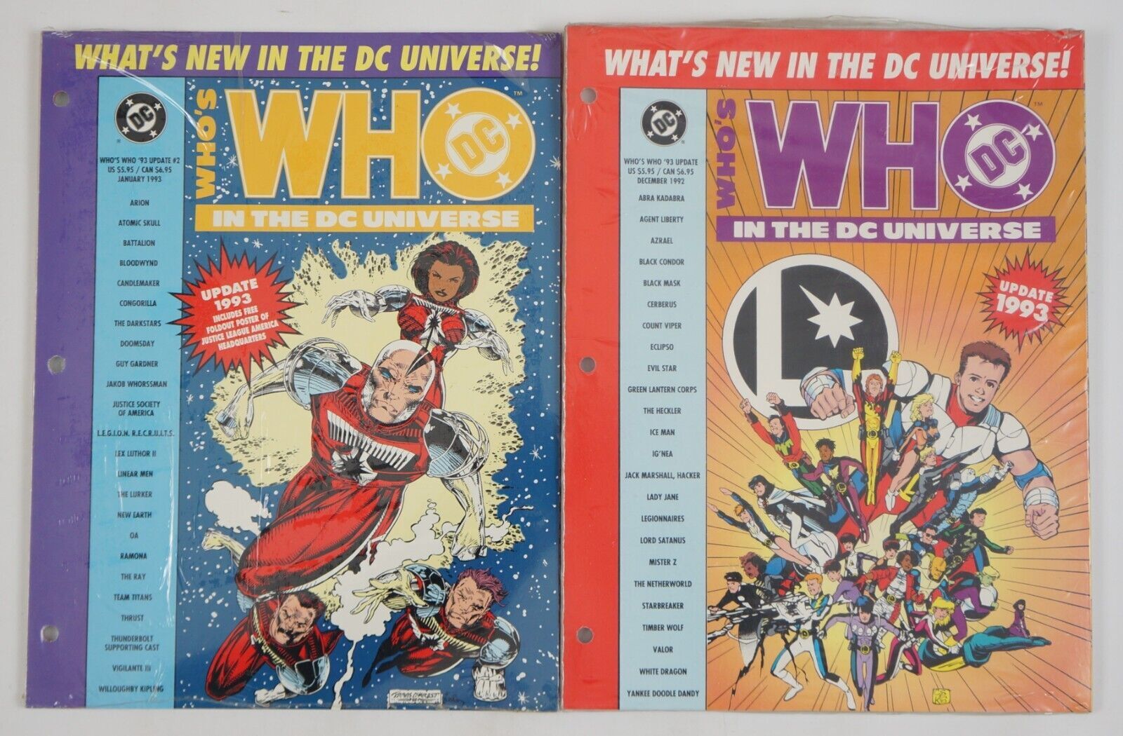 Who's Who in the DC Universe Update 1993 #1 & 2 VF/NM complete series ...