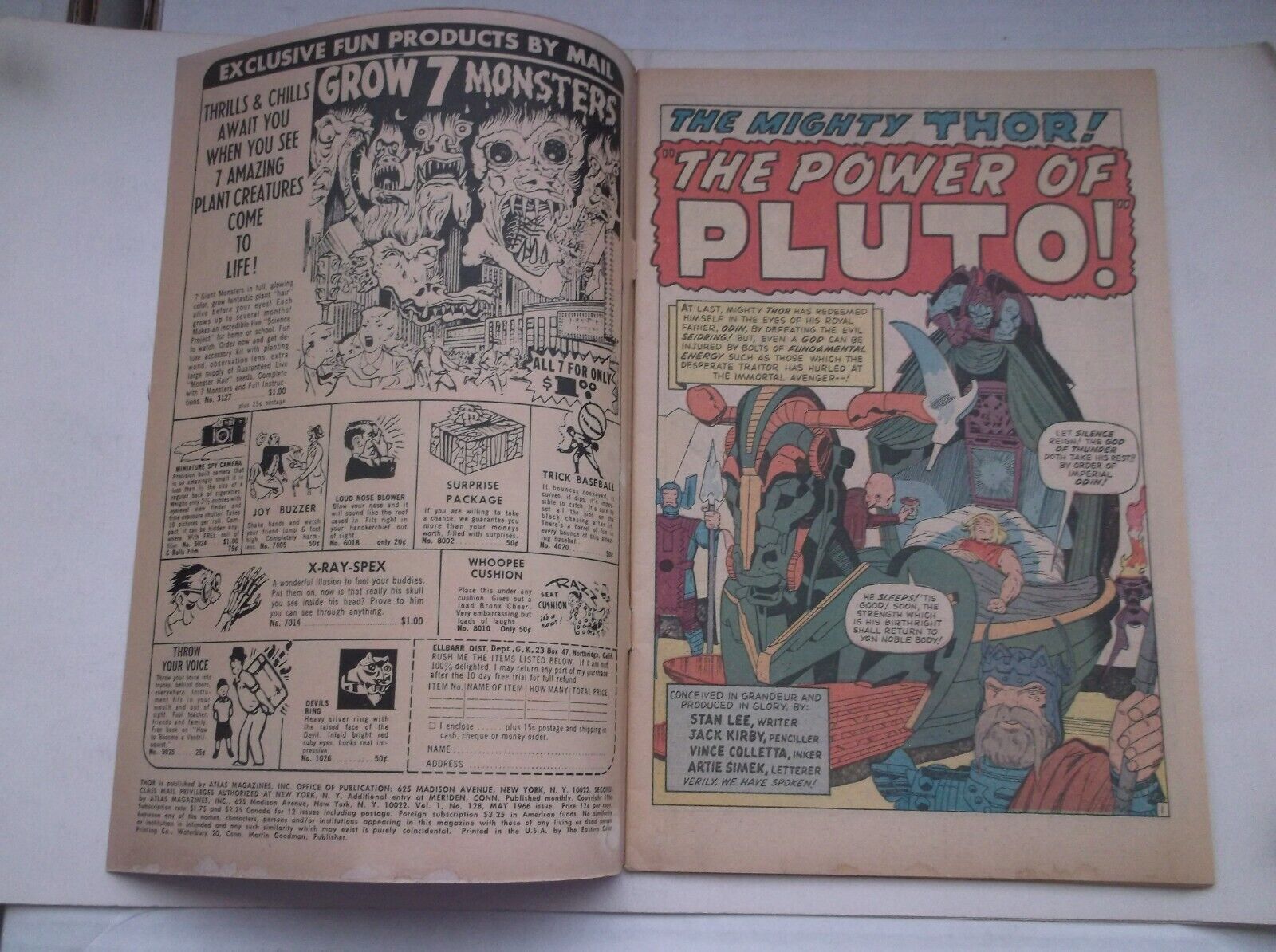 Marvel: the Mighty Thor #130, Goldie Locks/Hercules VS Pluto, Kirby ...