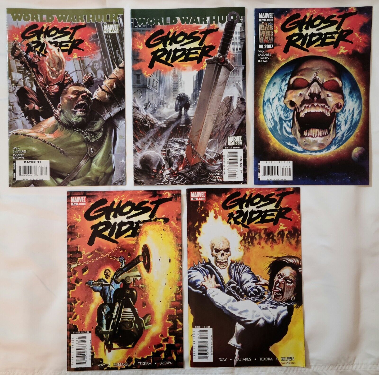 Ghost Rider Vol.5 #12-16 (Lot of 5 Comics) Marvel 2006, World War Hulk ...