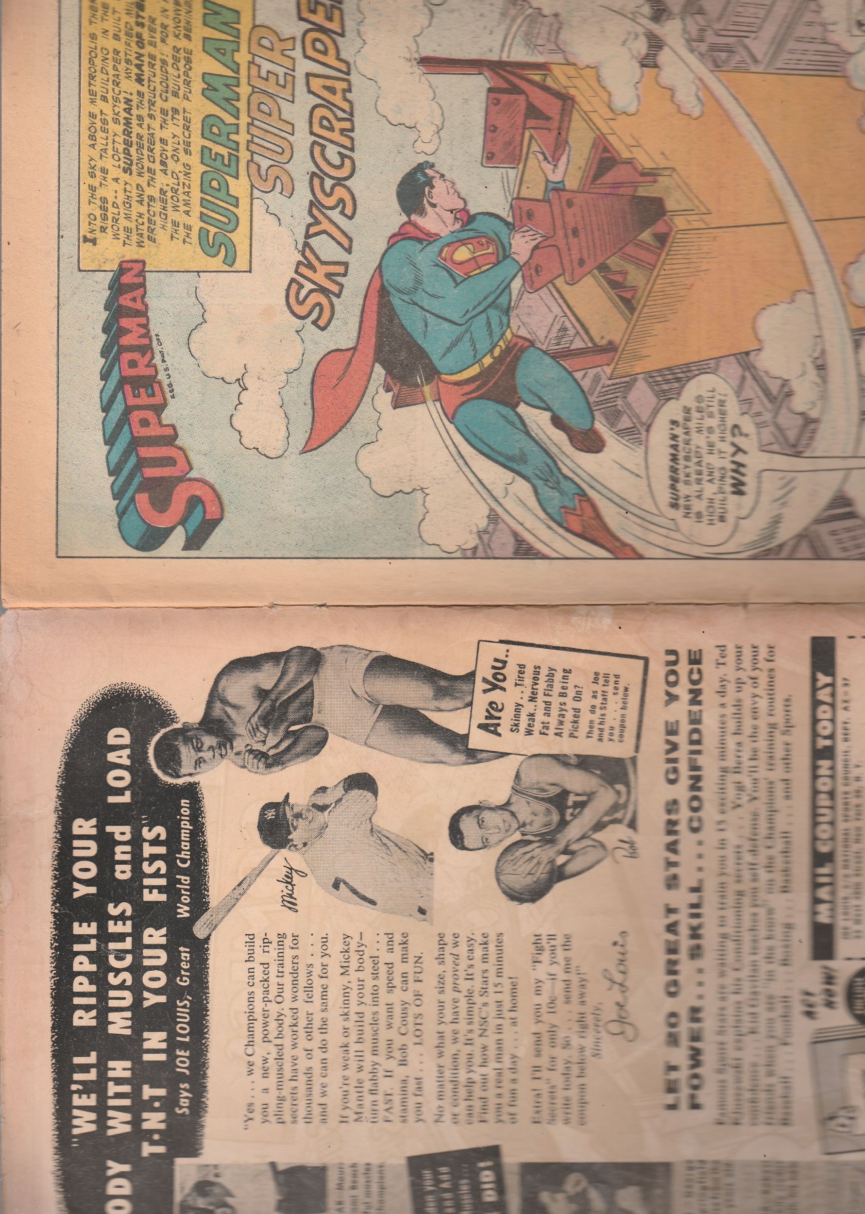 Action Comics #228 (May-57) FN- Mid-Grade Super-Skyscraper! Wythville ...