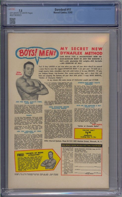 Daredevil #11 CGC 7.5 Abner Jones Revealed as Organizer Ani-Men Wally ...