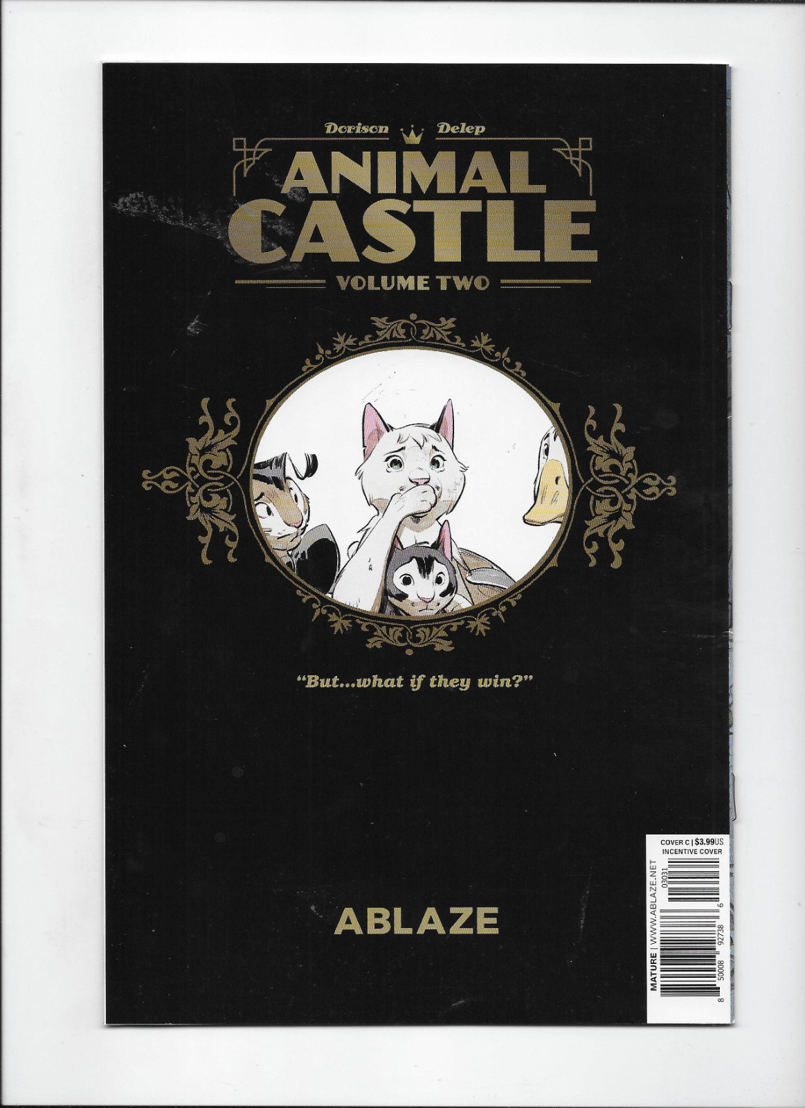 Animal Castle Vol 2 #3 1:10 Ablaze Publishing 2023 Felix Delep ...