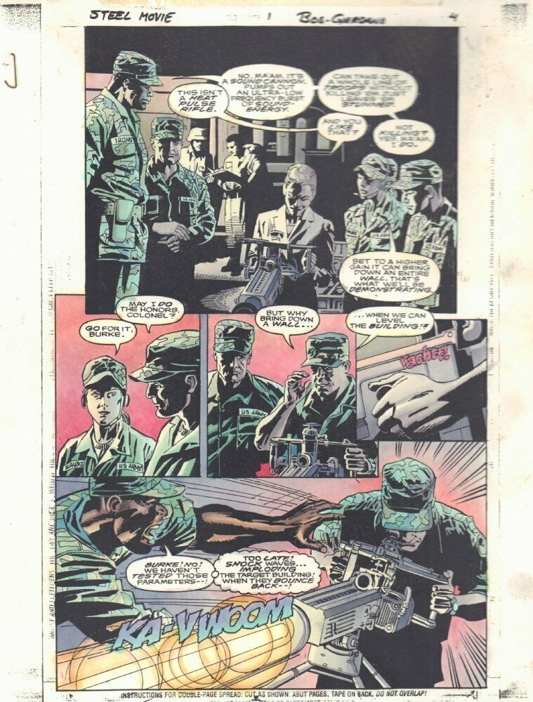 Steel: Official Shaq Movie Comic Adaptation p.4 Color Guide art by John ...