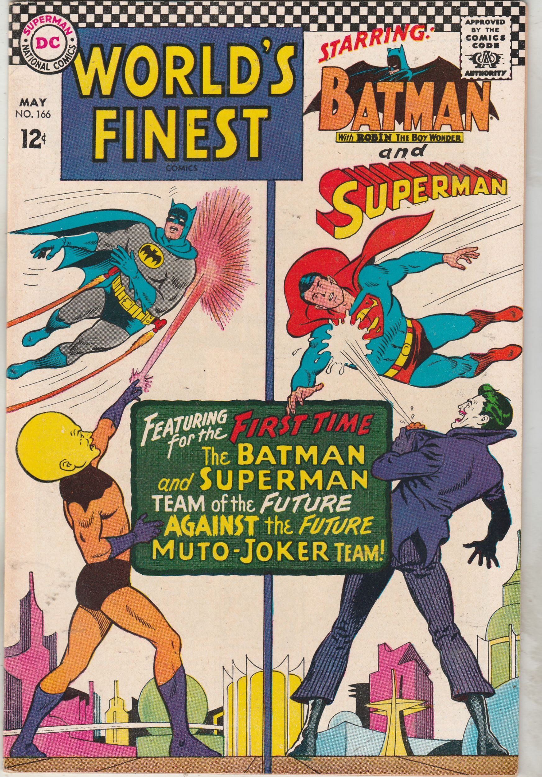 World's Finest Comics #166 1967 1st Muto/Future Joker Cover high-grade ...