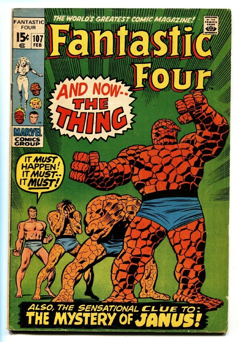 FANTASTIC FOUR #107 1971-1st appearance of the Nega-Man, (Richard Janus ...