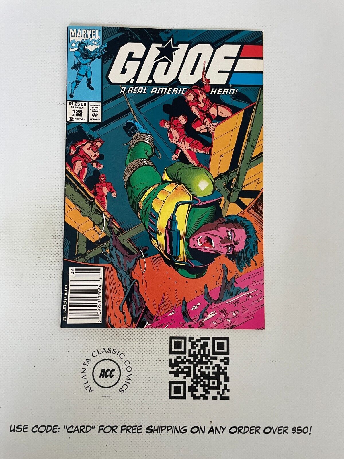 G.I. Joe # 125 NM- Marvel Comic Book Duke Snake Eyes Cobra Duke Shadow ...