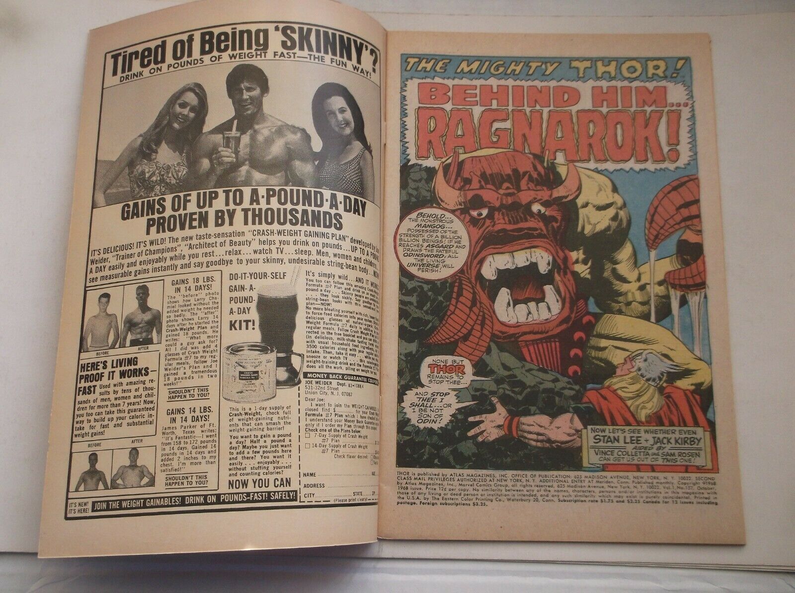 Marvel: the Mighty Thor #157, "Behind HIM...Ragnarok!", Mangog App ...