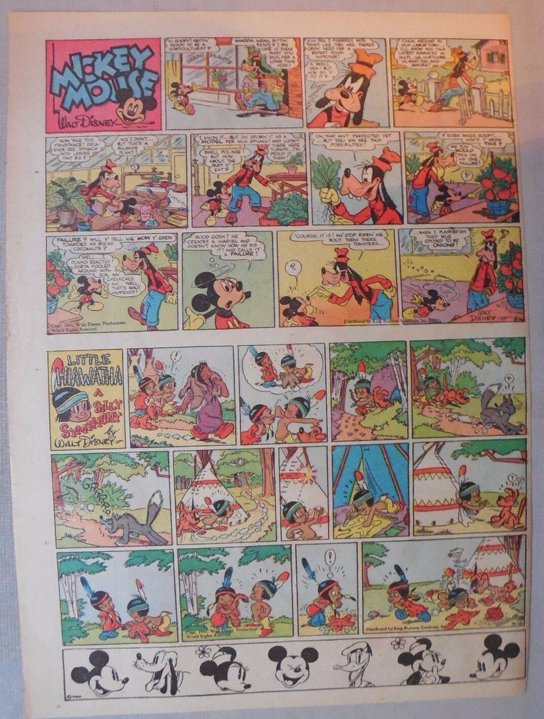 Mickey Mouse Sunday Page by Walt Disney from 3/16/1941 Tabloid Page ...