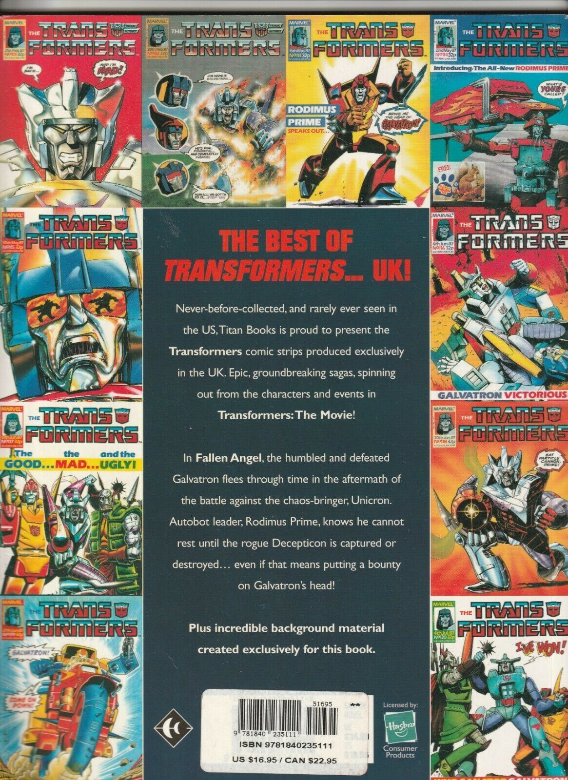 Transformers: Fallen Angel Titan Books | Graphic Novels & TPBs, Titan ...