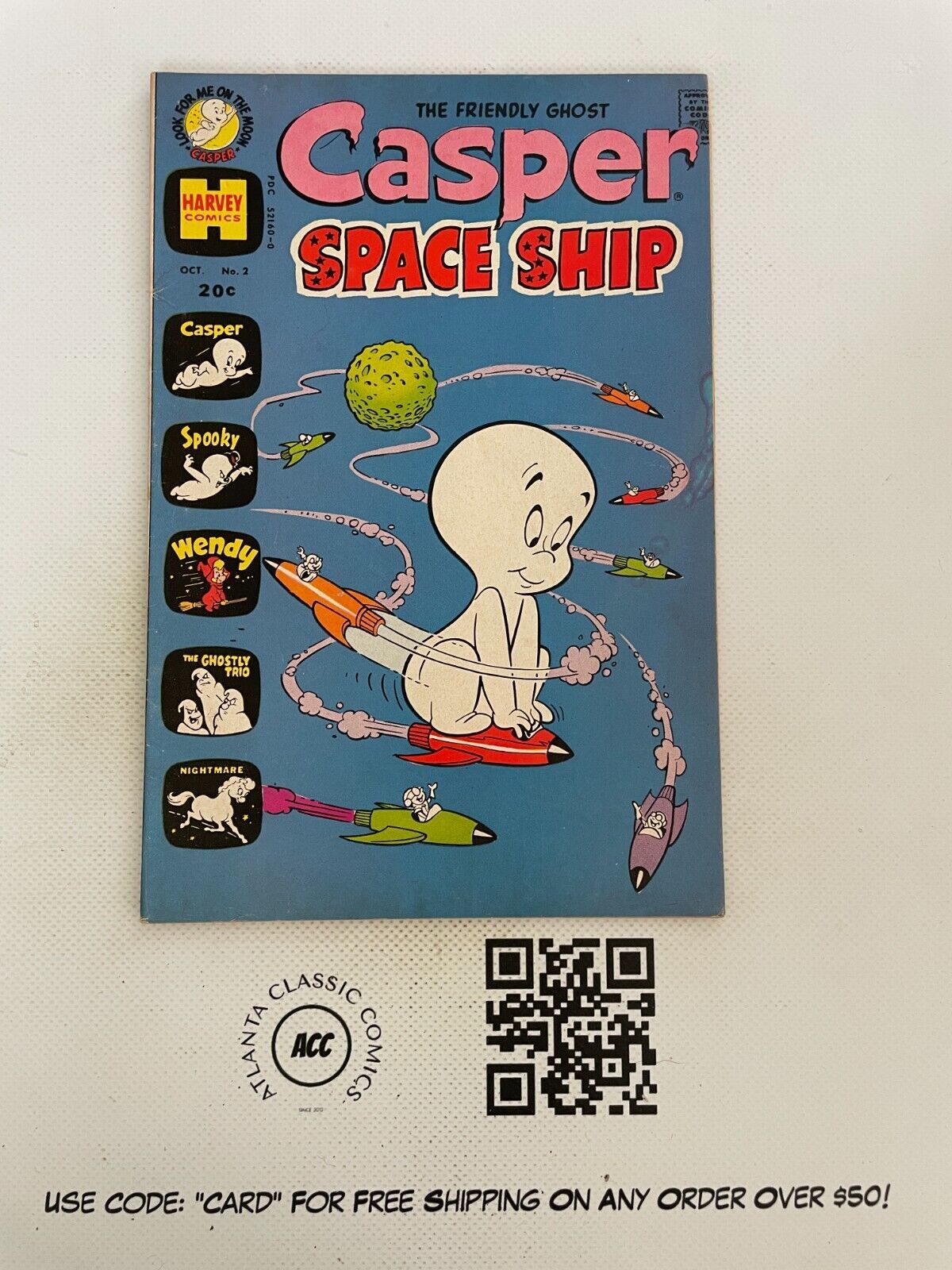 Casper Space Ship # 2 VF Harvey Comic Book Friendly Ghost Spooky Wendy 10 J895 | Comic Books ...